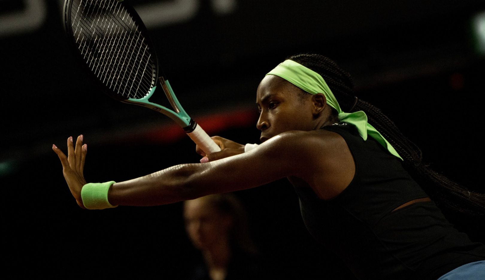 Reigning US Open champion Coco Gauff at the Porsche Tennis Grand Prix ...