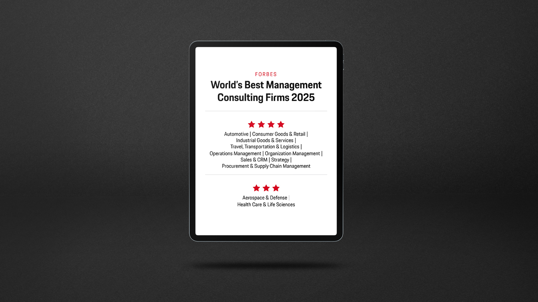 World’s Best Management Consulting Firms 2025 - Porsche Newsroom