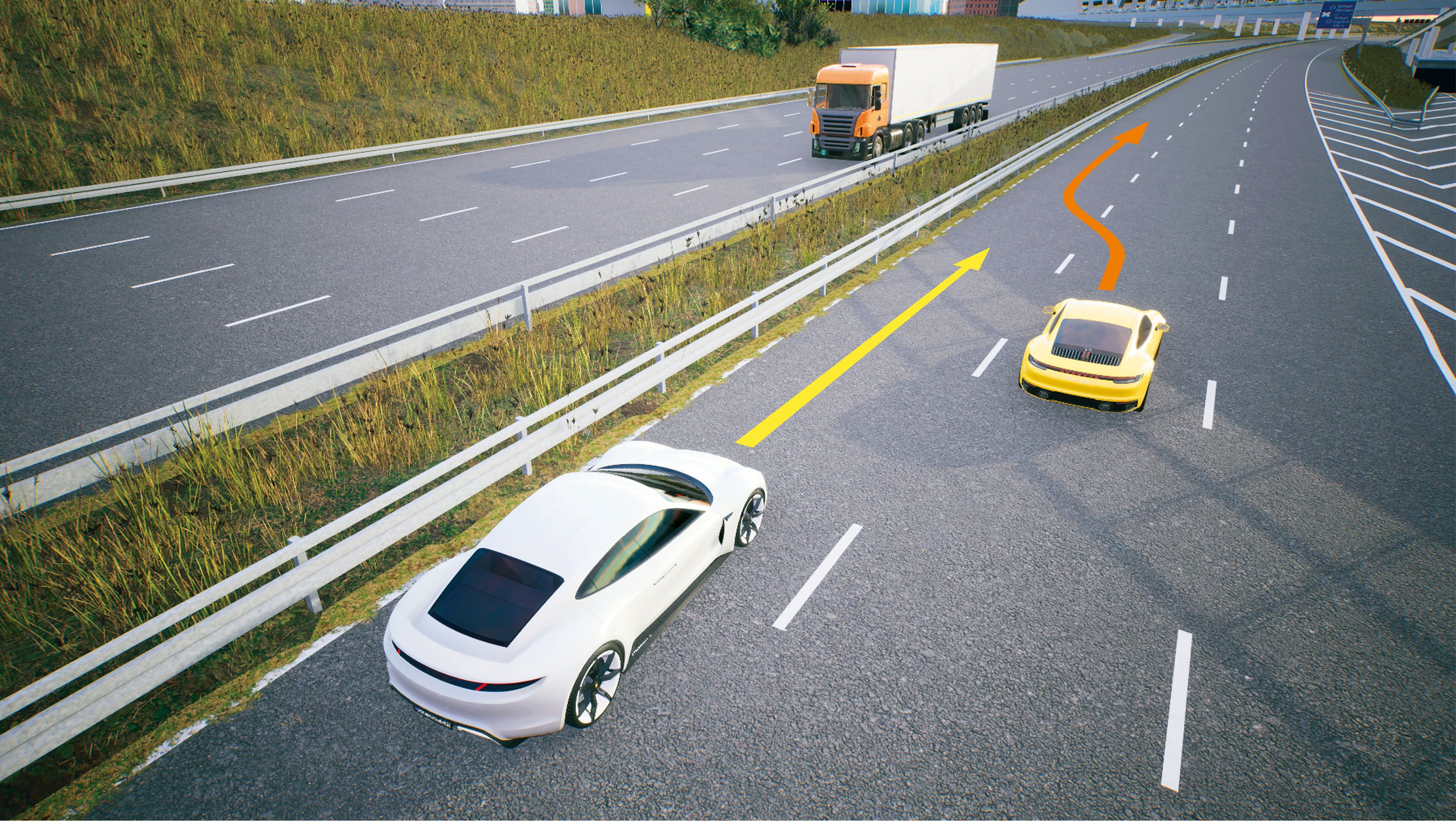 Highly automated driving simulated and varied by AVEAS - Porsche Newsroom