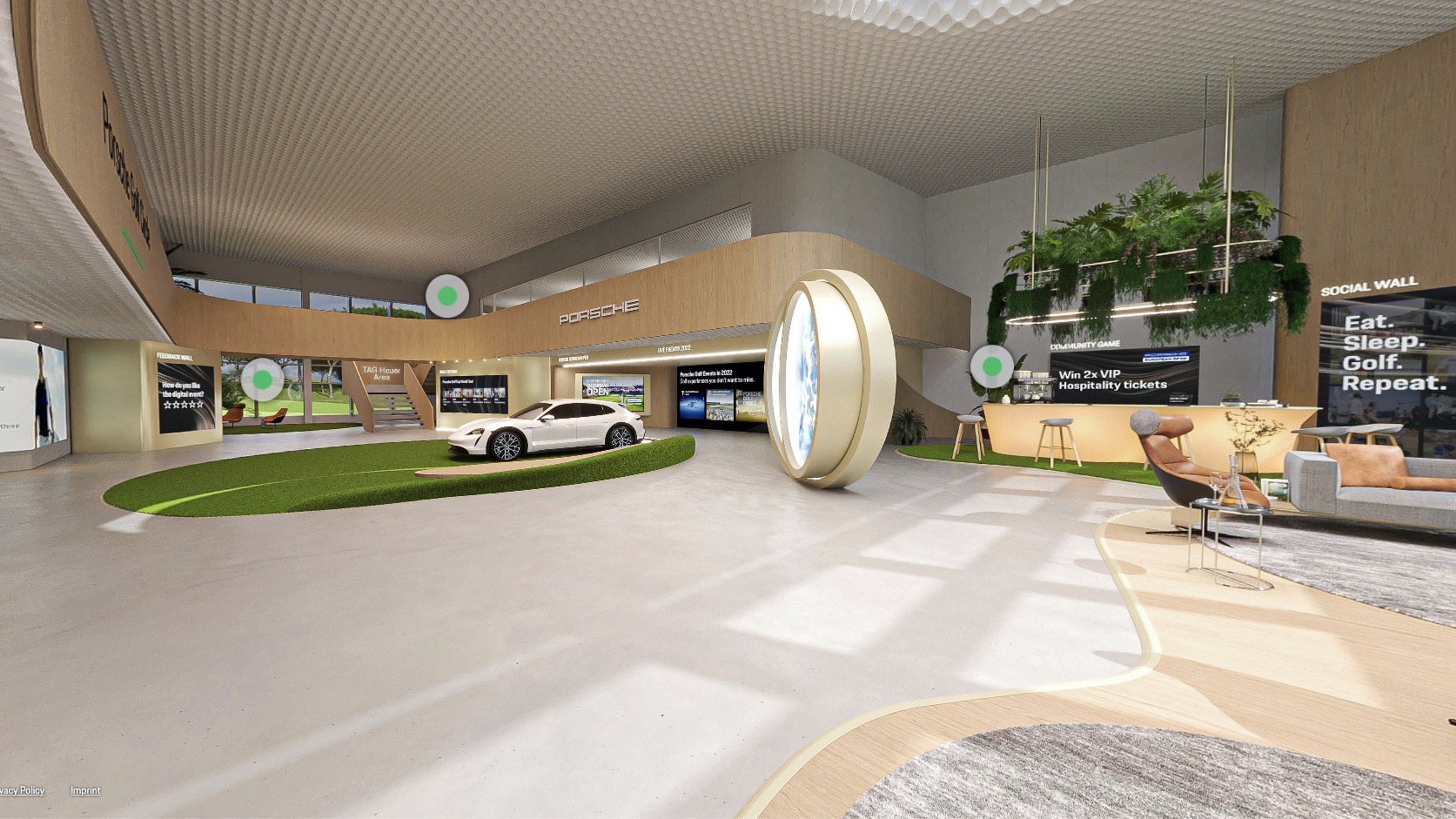 Experience Porsche in the virtual Porsche Golf Circle Clubhouse ...